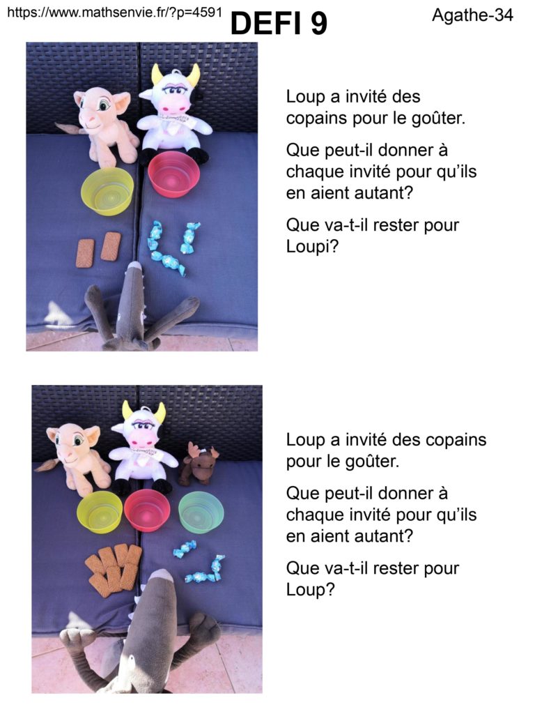 Un défi mathématique par jour, avec leurs mascottes - M@ths en-vie